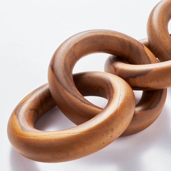 Threshold | Accents | Threshold Decorative Teak Wood Chain Figurine 25 ...